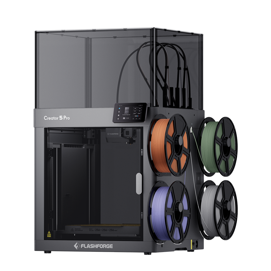 Flashforge Creator 5 Pro 4-Toolheads Enclosed Multi-Color 3D Printer